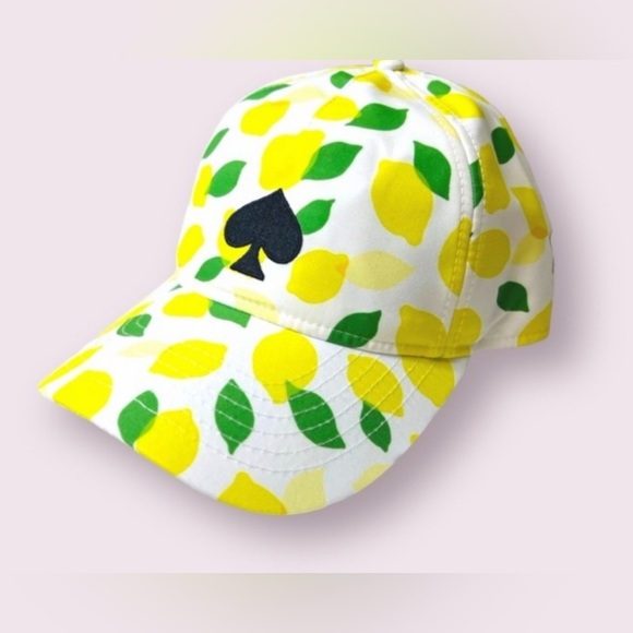 H&M | Accessories | Kate Spade Lemon Print Baseball Cap Nwt | Poshmark